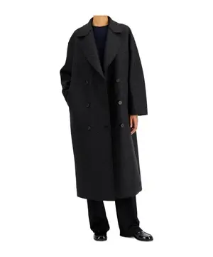 Harris Wharf London Long Oversized Coat In Pressed Wool
