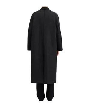 Harris Wharf London Long Oversized Coat In Pressed Wool