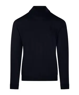 ROBERTO COLLINA Mock-neck Merino Sweater