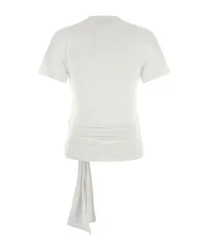 7 For All Mankind Draped Detail T-shirt - White