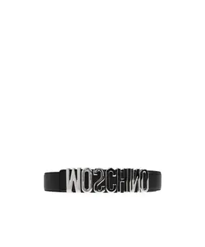 Moschino Logo Belt - Black