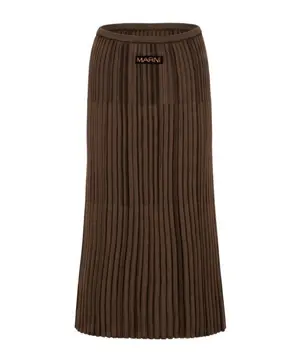 Marni Pleated Midi Skirt - No