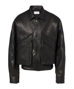 Magda Butrym Leather Blouson Jacket - Black