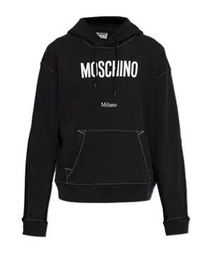 Moschino Long-sleeve Hooded Sweatshirt - Black
