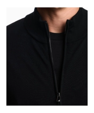 Emporio Armani Logo Embroidered Zipped Cardigan
