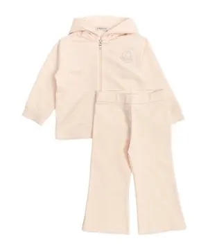 Moncler Long-sleeved Sweatshirt And Trousers - Pink