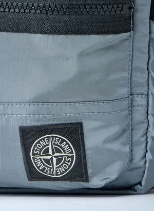 Stone Island Logo Patch Messenger Bag - Blue