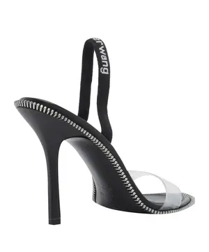 Alexander Wang Logo Strass Heeled Sandals