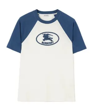 Burberry Ekd Stamp Crewneck T-shirt - Sea Shell White
