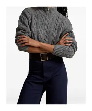 Polo Ralph Lauren Cable-knit Quarter-zip Sweater