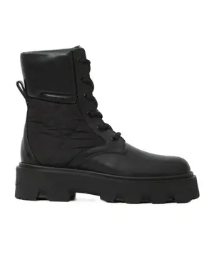 Moncler Lace-up Ankle Boots - Black