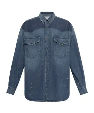 MAISON MARGIELA Denim Shirt - Navy Blue