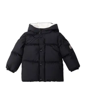 Moncler Long-sleeved Hooded Down Jacket - Navy Blue