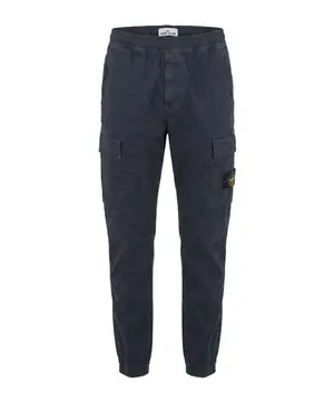 Stone Island Elastic-waist Casual Trousers - Navy Blue