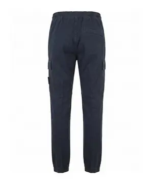 Stone Island Cargo Trousers With Elastic Waist - Navy Blue