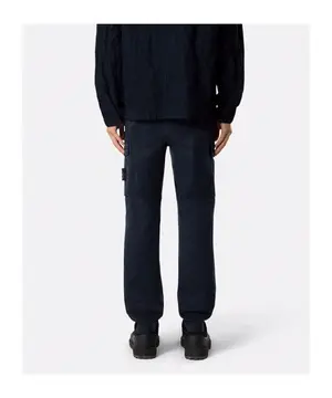 Stone Island Cargo Trousers With Elastic Waist - Navy Blue