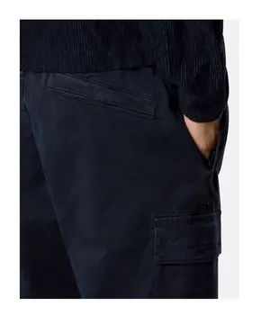 Stone Island Cargo Trousers With Elastic Waist - Navy Blue