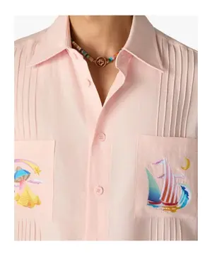 Casablanca Embroidered Short-sleeve Shirt