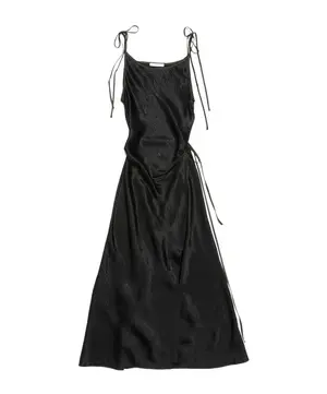 Acne Studios Sleeveless Satin Maxi Dress - Black