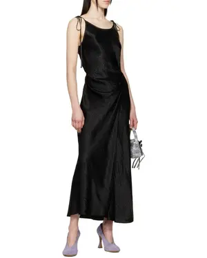 Acne Studios Sleeveless Satin Maxi Dress