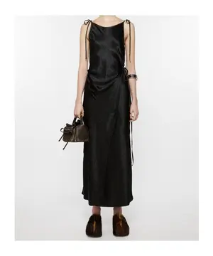 Acne Studios Sleeveless Satin Maxi Dress