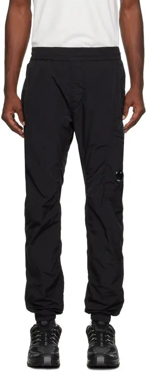 C.P. COMPANY Lens-detail Tapered Track Pants - Black