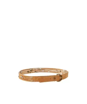Pinko Suede Belt With Loops, 3cm