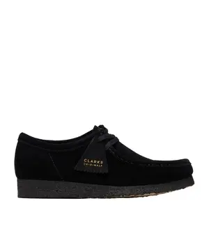 Clarks Wallabee Derby Shoes - Black