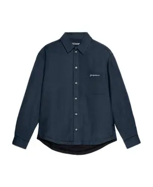 Jacquemus Collared Long-sleeve Shirt - Black