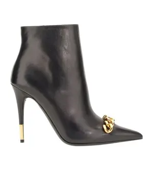 TOM FORD Chain-linked Stiletto-heel Boots - Black