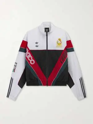 ADIDAS ORIGINALS Willy Chavarria Logo-appliquéd Recycled-jersey Jacket - Black