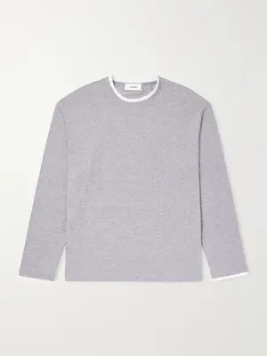 LARDINI Cotton-jersey T-shirt - Gray