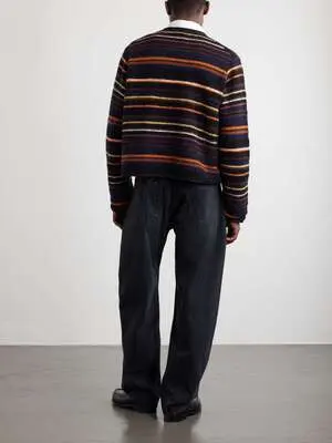 Sacai Striped Wool-blend Sweater