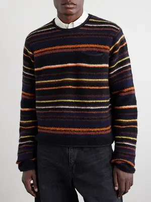 Sacai Striped Wool-blend Pullover