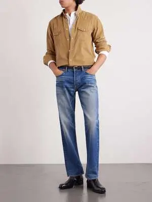 TOM FORD Slim-fit Cotton-corduroy Shirt - Tan