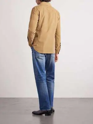 TOM FORD Slim-fit Cotton-corduroy Shirt - Tan
