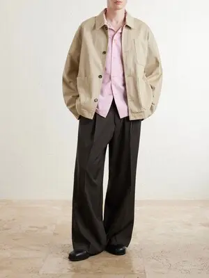 JW Anderson Logo Embroidered Cotton Twill Jacket