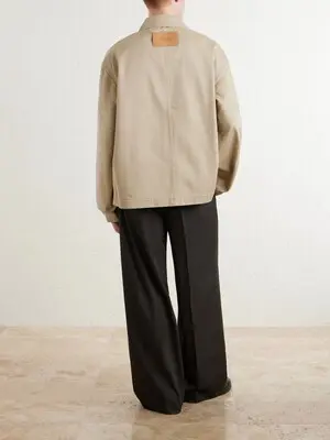 JW Anderson Logo Embroidered Cotton Twill Jacket