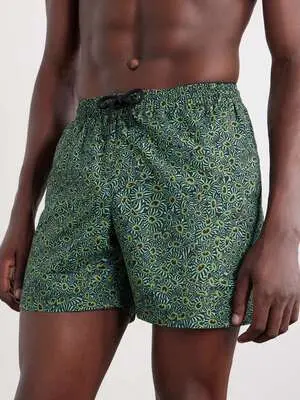 Dries Van Noten Phibbs Straight-leg Mid-length Printed Swim Shorts