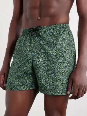 Dries Van Noten Printed Swim Shorts - Green