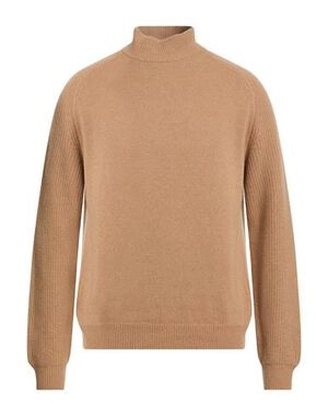 DANIELE FIESOLI Turtleneck Camel Size Wool, Cashmere - Beige