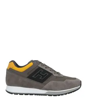 Hogan Sneakers Lead Size Leather, Textile Fibers