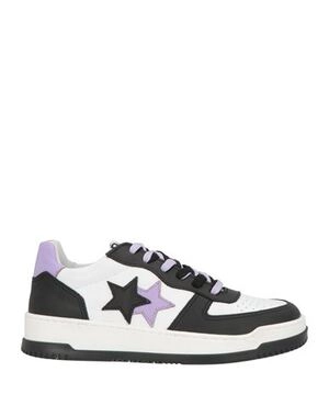 2STAR Leather Low-top Sneakers With Logo Detail - Black