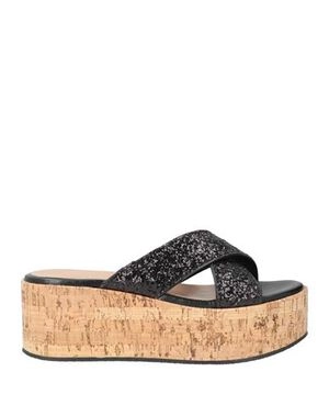 FORNARINA Sandals Size Textile Fibers - Black