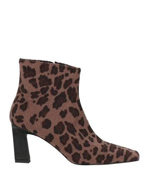 CARLA G. Ankle Boots Chocolate Size Textile Fibers - Brown