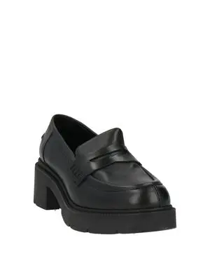 CARLA G. Leather Loafers With Block Heel