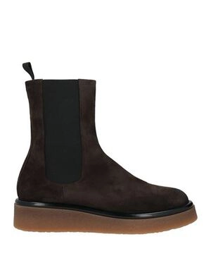 HALMANERA Dark Leather Ankle Boots - Dark Brown