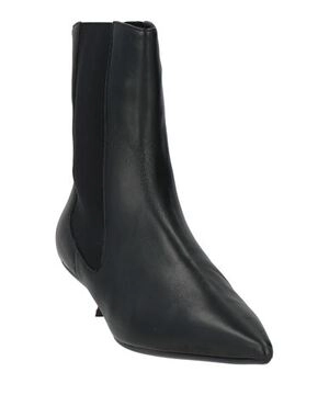 CARLA G. Leather Pointed Toe Spool Heel Chelsea Boots