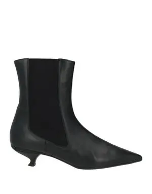 CARLA G. Leather Pointed Toe Spool Heel Chelsea Boots