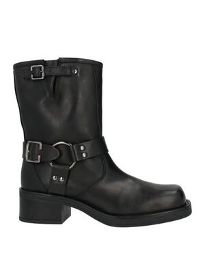 CARLA G. Calfskin Ankle Boots With Buckle Detailing
